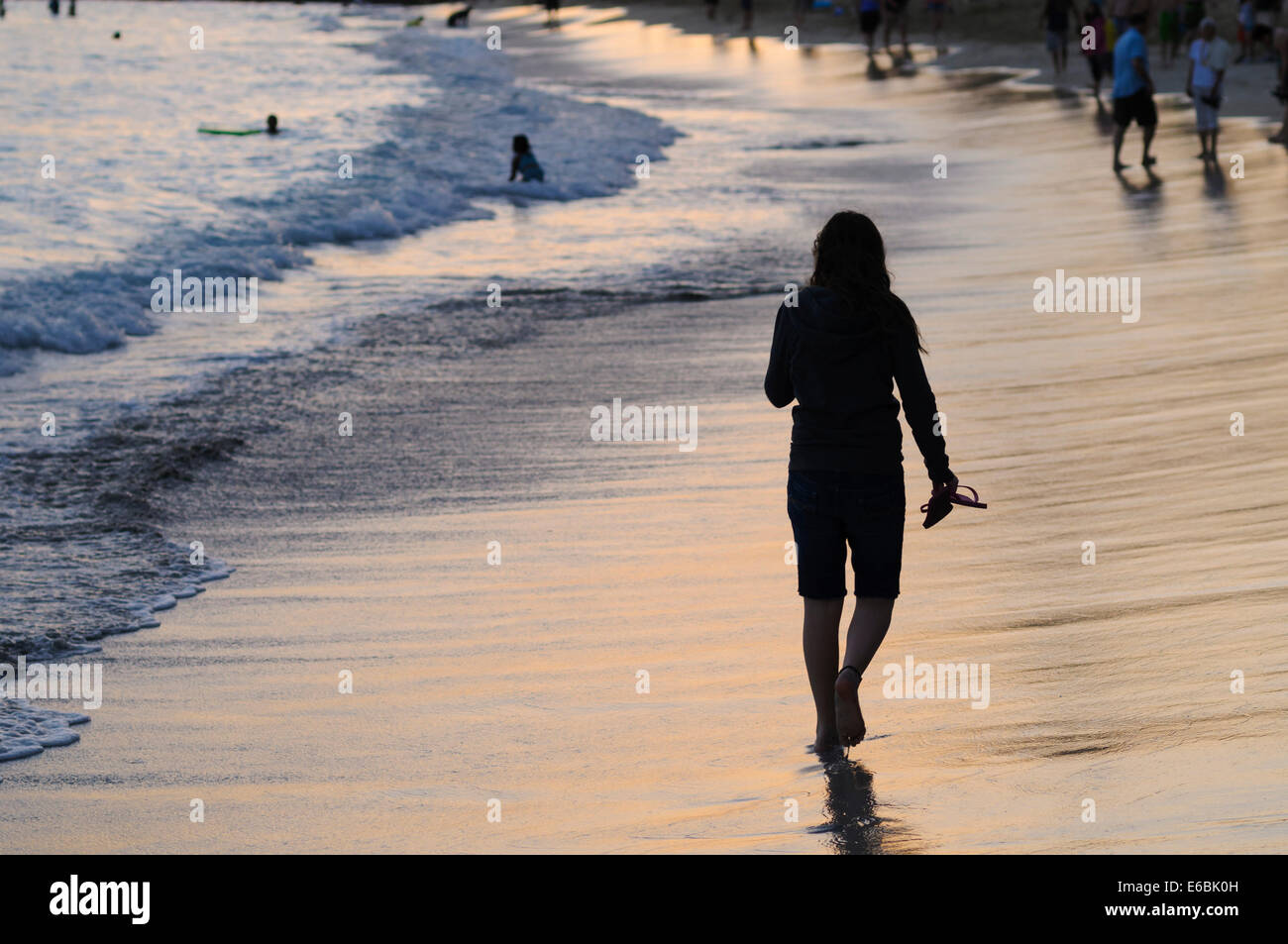 Walking on the beach Stock Photo - Alamy