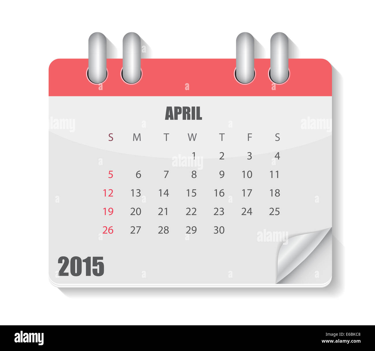 2015 Year Calendar. Month. Vector Illustration Stock Photo - Alamy