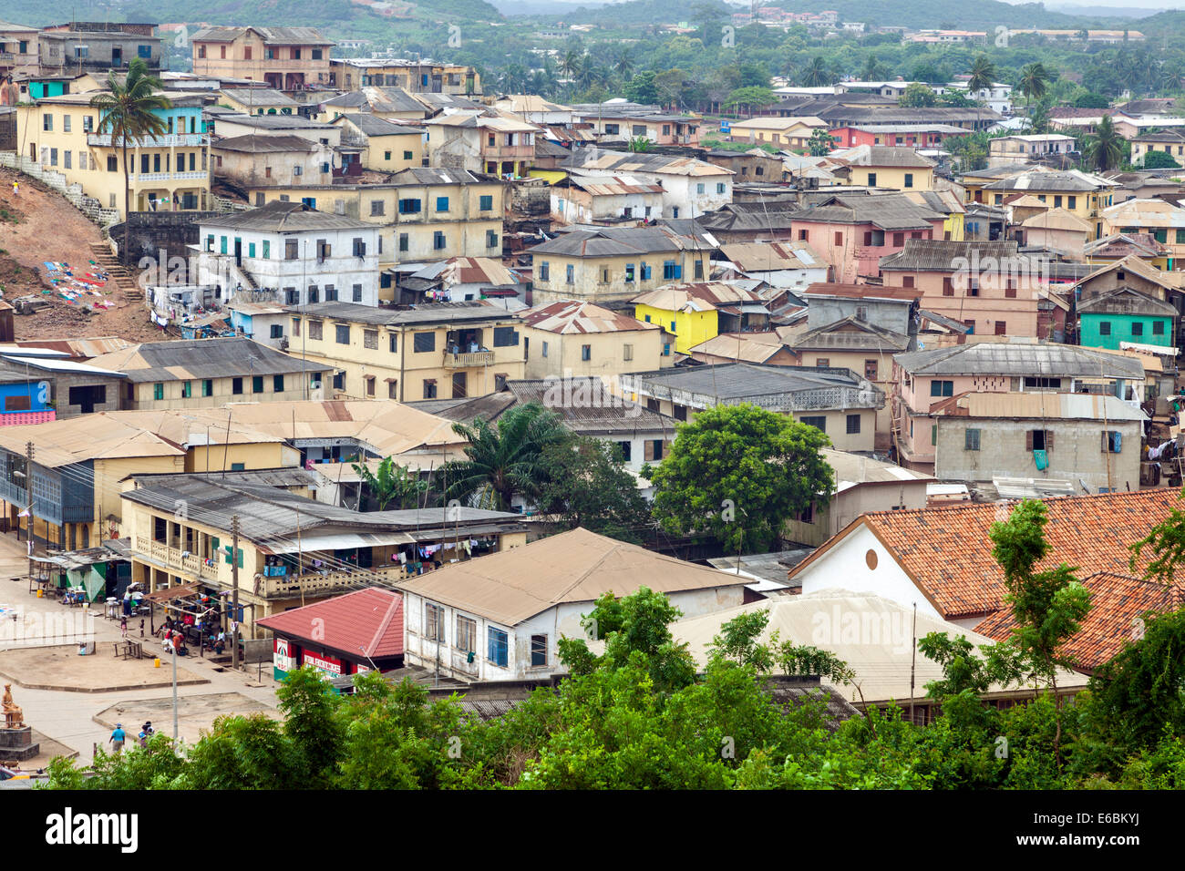 View from Fort St. Jago, Elmina, Ghana, Africa Stock Photo - Alamy