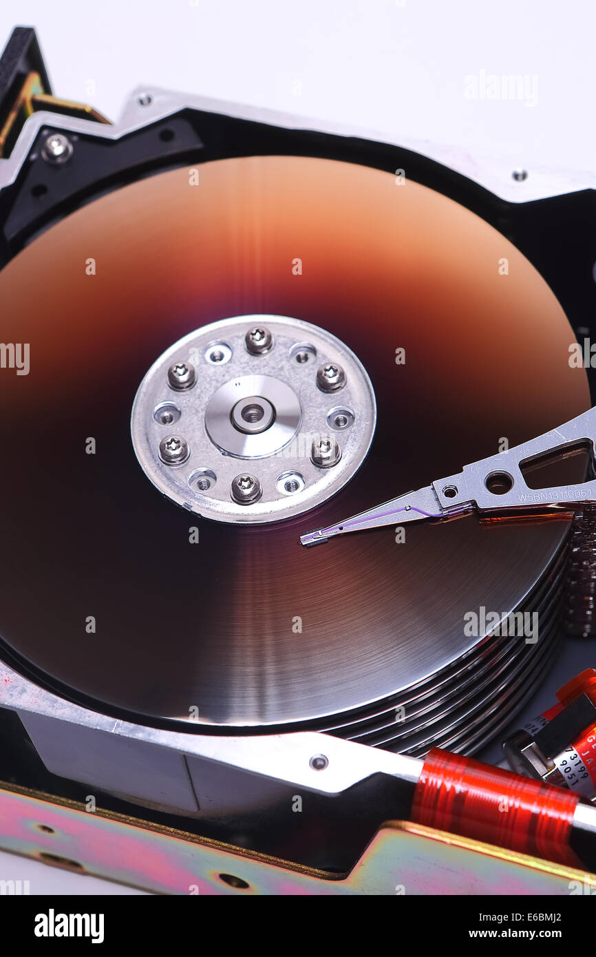 Computer Hard Drive Disc Platter Stock Photo - Alamy