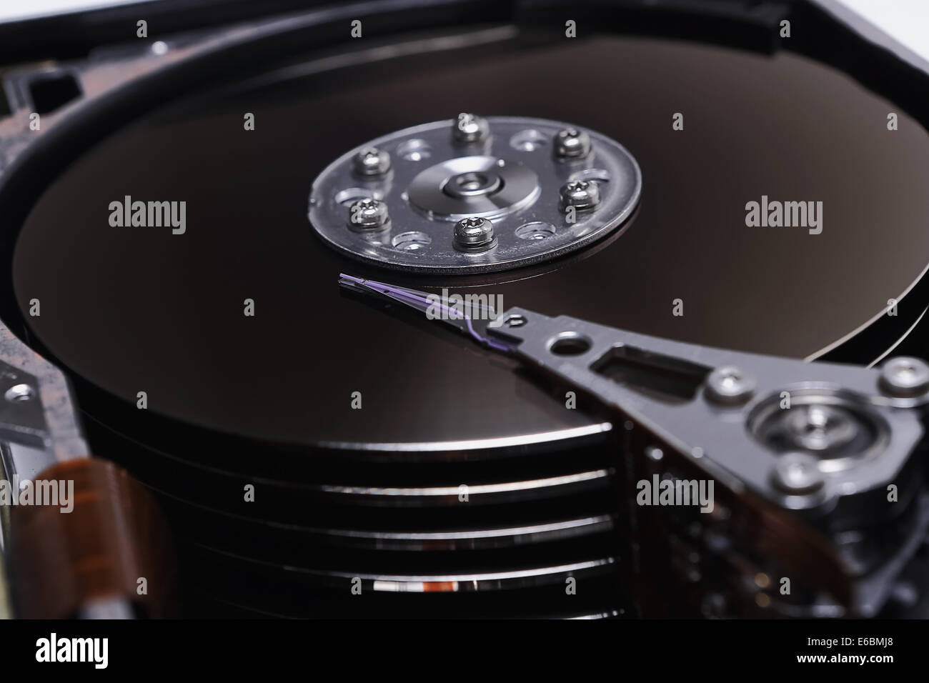 Computer Hard Drive Disc Platter Stock Photo - Alamy