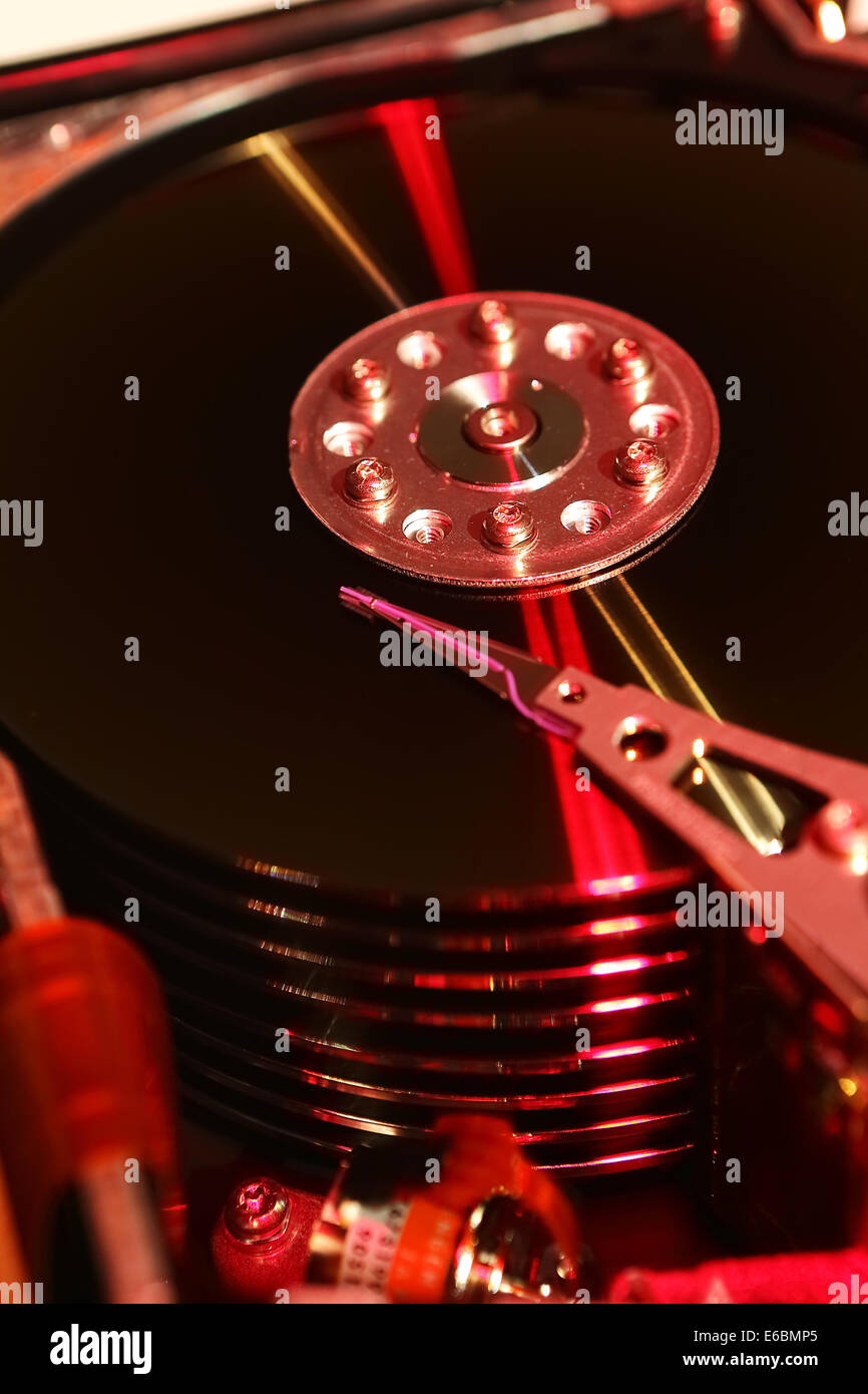 Computer Hard Drive Disc Platter Stock Photo - Alamy