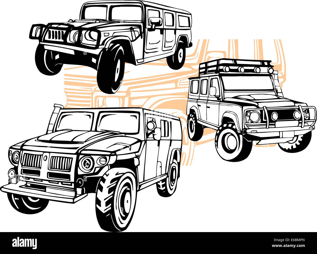 Off-Road Cars - set Stock Photo - Alamy