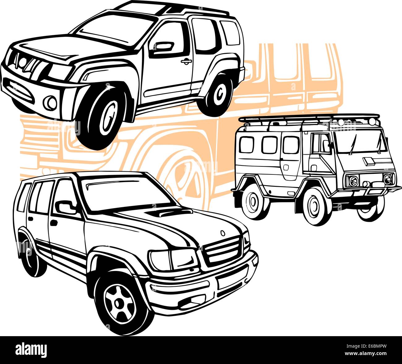 Off-Road Cars - set Stock Photo - Alamy