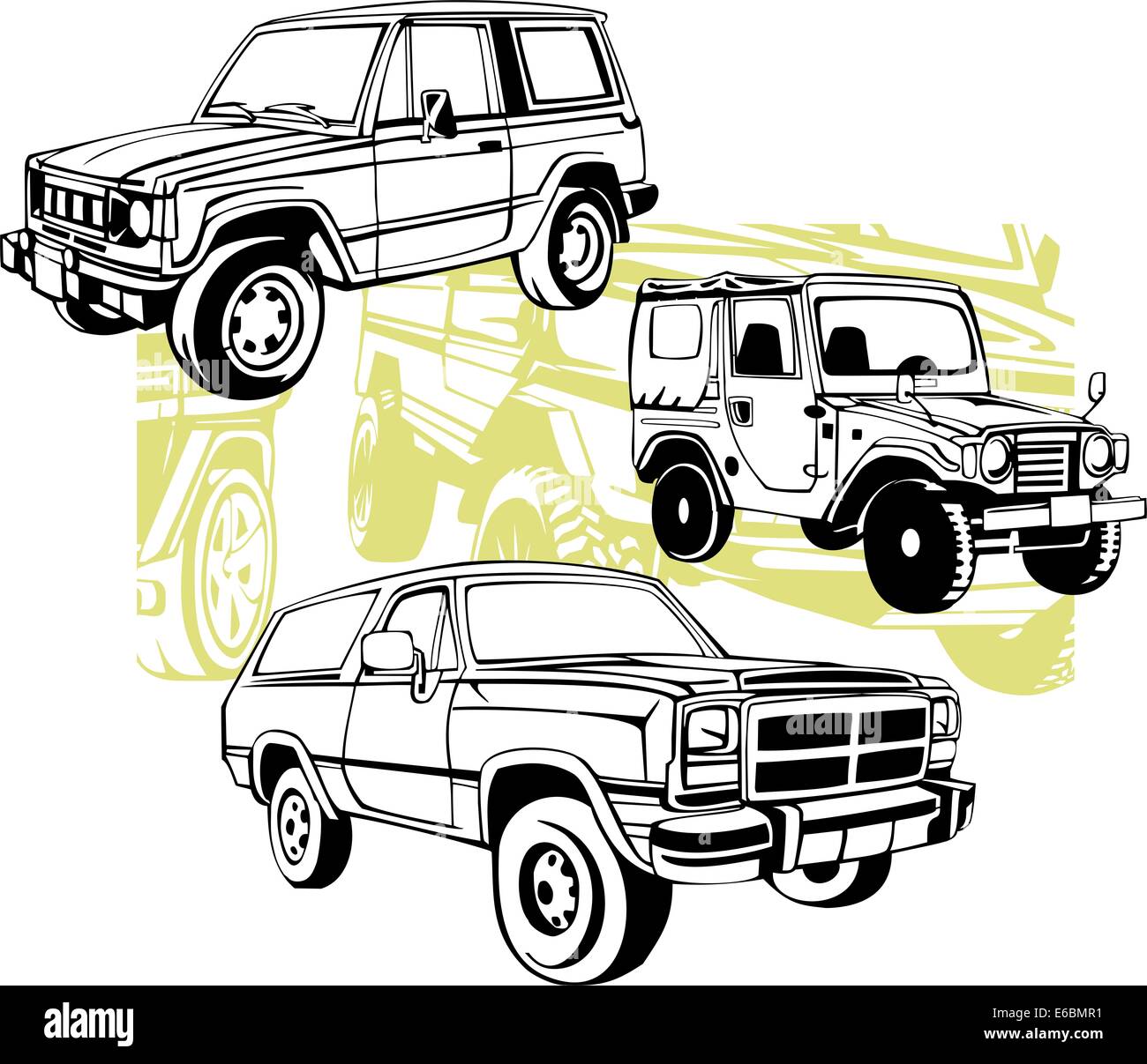 Off-Road Cars - set Stock Photo - Alamy