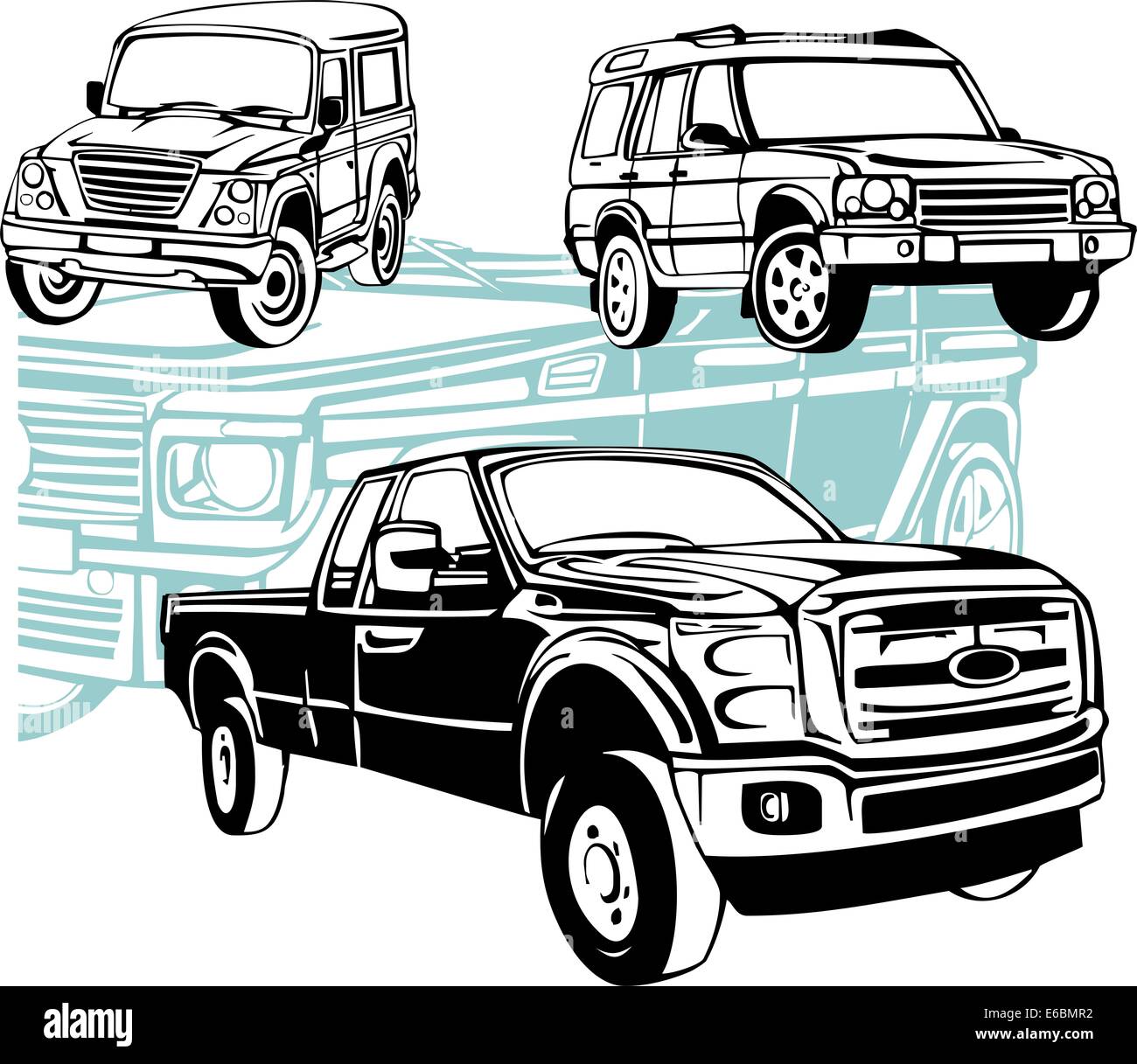 Off-Road Cars - set Stock Photo - Alamy
