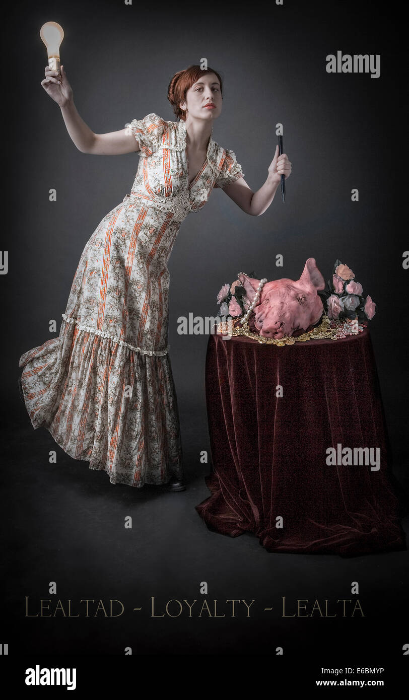 Emblem of Loyalty. Iconology of Cesare Ripa (XVIth Century Stock Photo ...