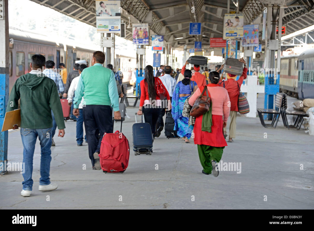 Kalka railway station in the northern Indian state of Haryana, where ...