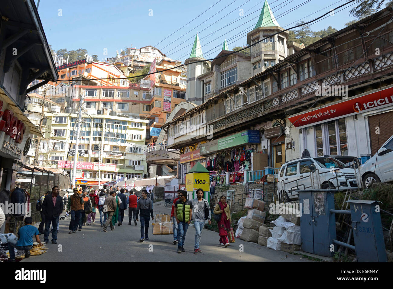 Mall Road In Shimla Himachal High Resolution Stock Photography and ...