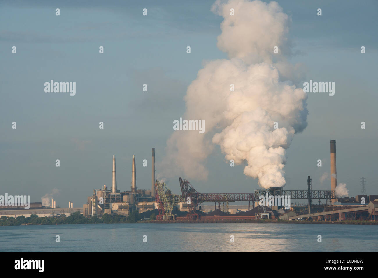 Michigan, Detroit River, located in the Great Lakes between Lake St ...