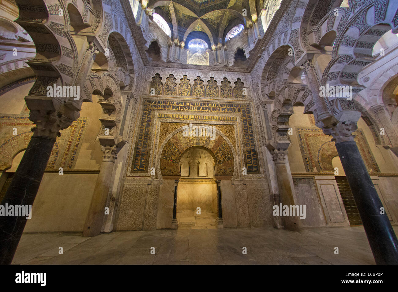 Mihrab, Interior of the The Mosque-Cathedral of Cordoba, Cordoba, Spain ...