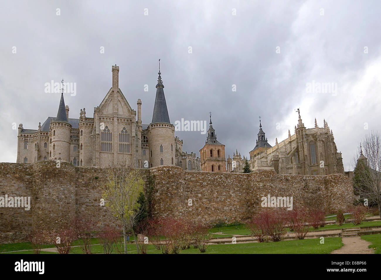 Astorga episcopal palace by Antoni Gaudi, Astorga, Leon, Spain Stock ...