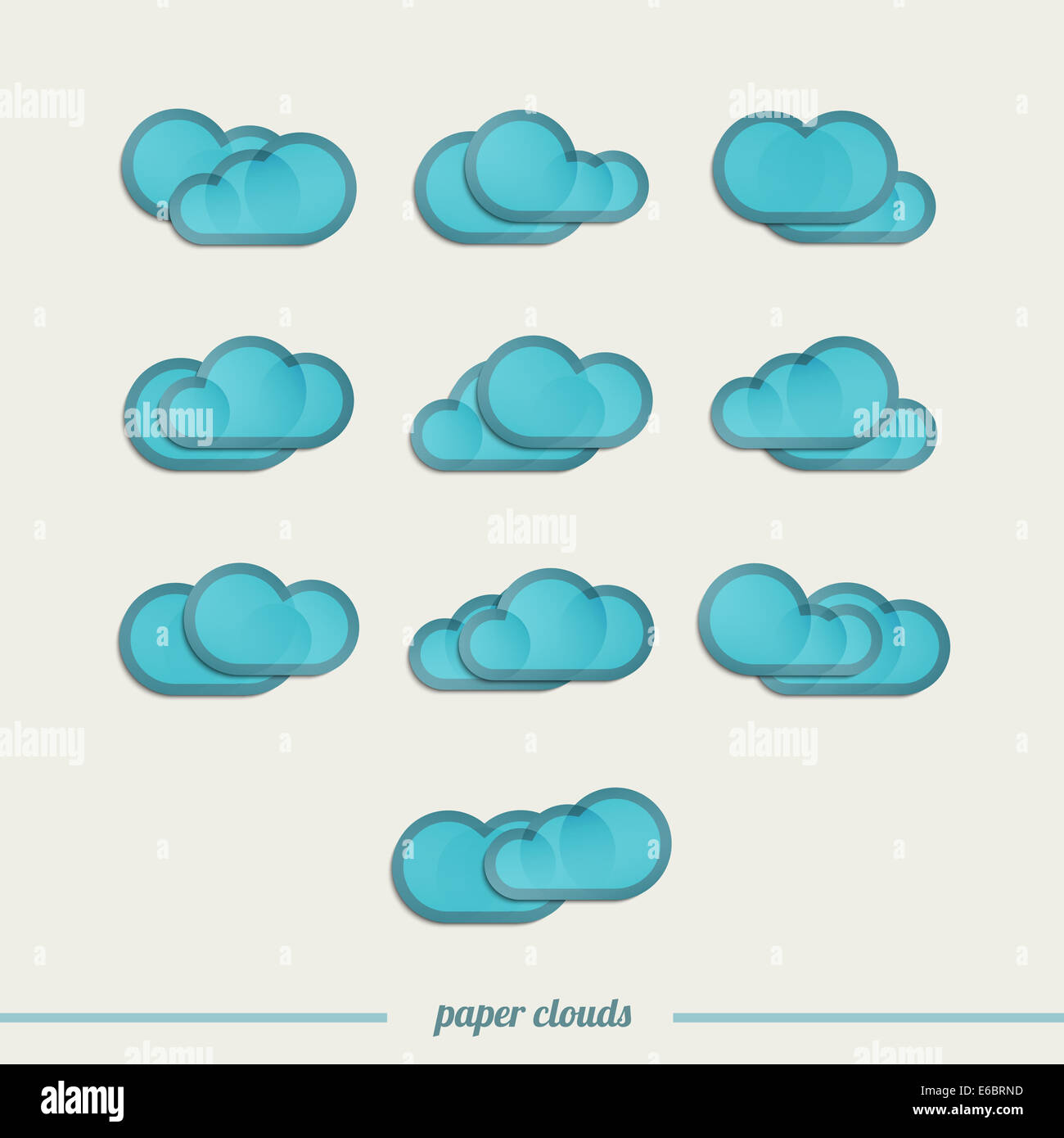 White cloud icons hi-res stock photography and images - Alamy
