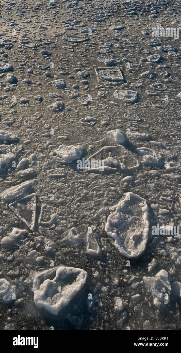 Freezing sea, icebergs, pack ice, pack ice, Arctic Ocean, Spitsbergen ...