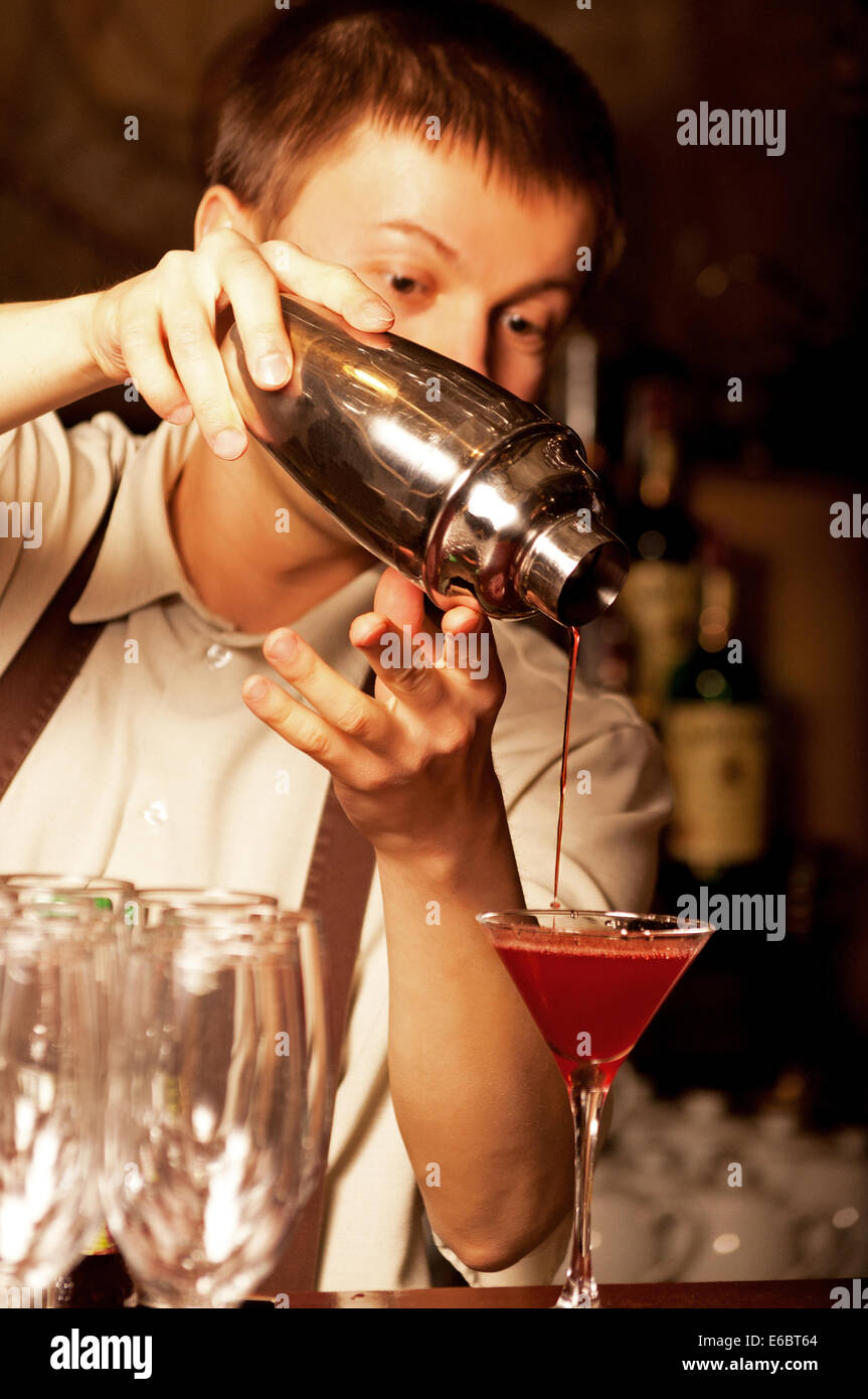 This is photograph of a barman at work Stock Photo - Alamy