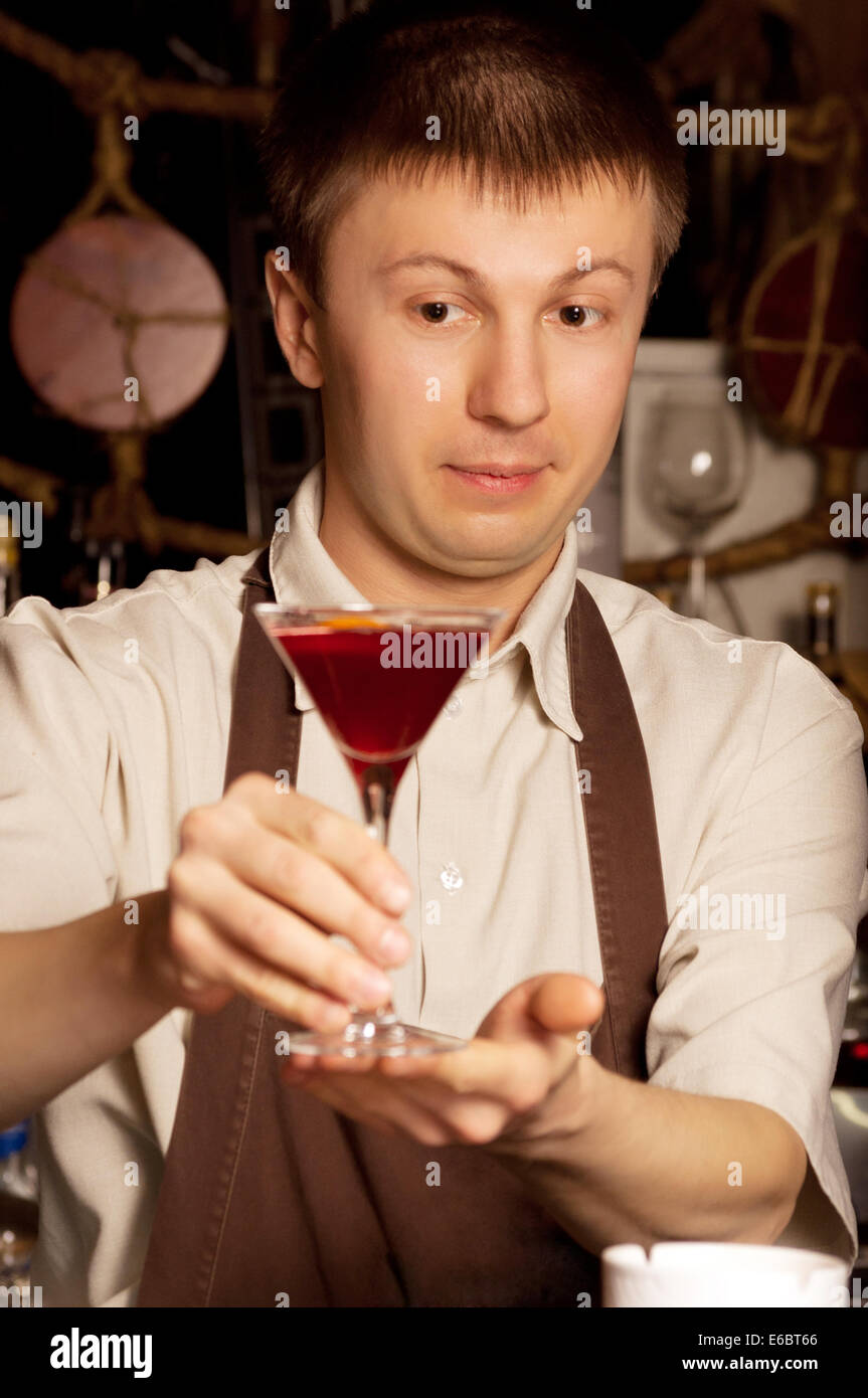 This is photograph of a barman at work Stock Photo - Alamy