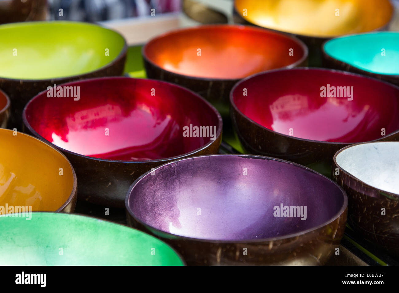 Colorful ceramic bowls Stock Photo - Alamy