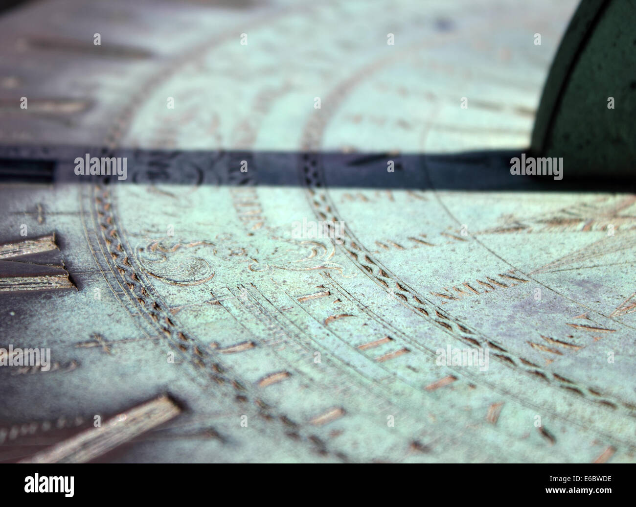 Closeup of a sundial, with shallow depth of field Stock Photo - Alamy