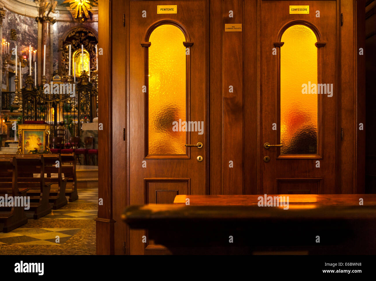 Confessional of a church hi-res stock photography and images - Alamy