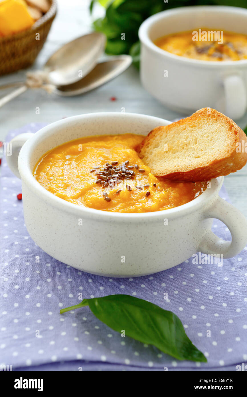 vegetable soup puree, food closeup Stock Photo - Alamy