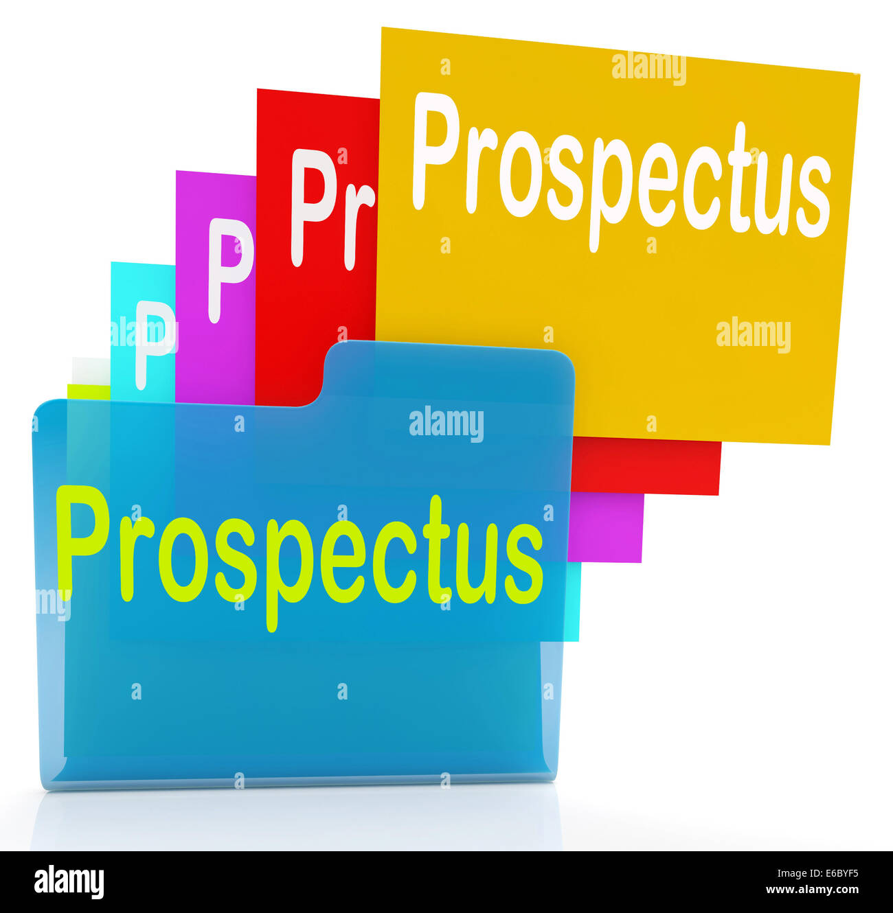 Prospectus Files Indicating Describe Pamphlet And Binder Stock Photo ...