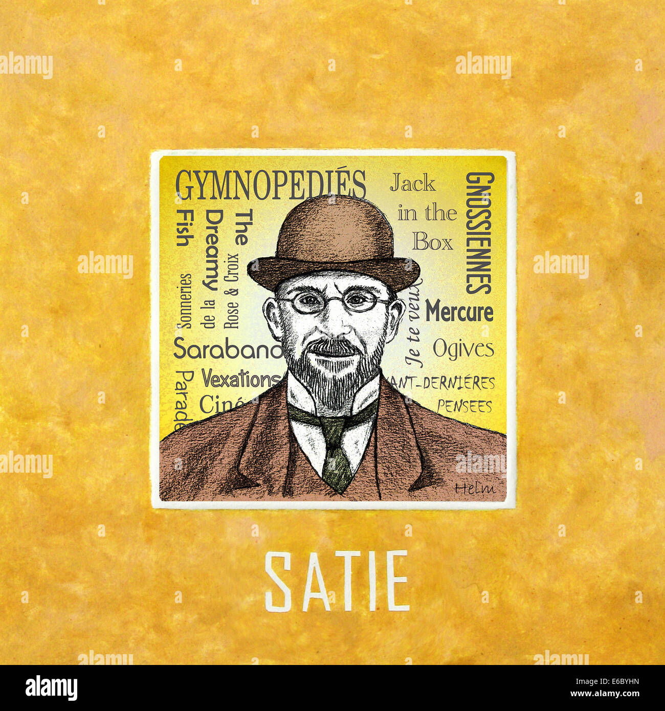 Erik Satie, portrait, French composer,1866 - 1925 Stock Photo - Alamy