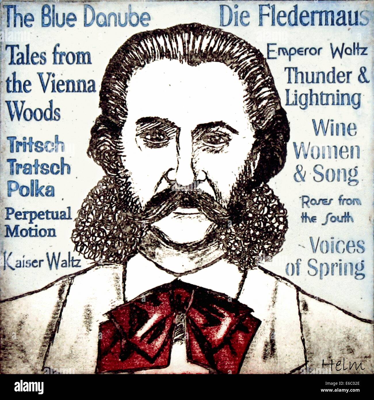 Johann Strauss II, portrait, Austrian composer,1825 – 1899 Stock Photo ...