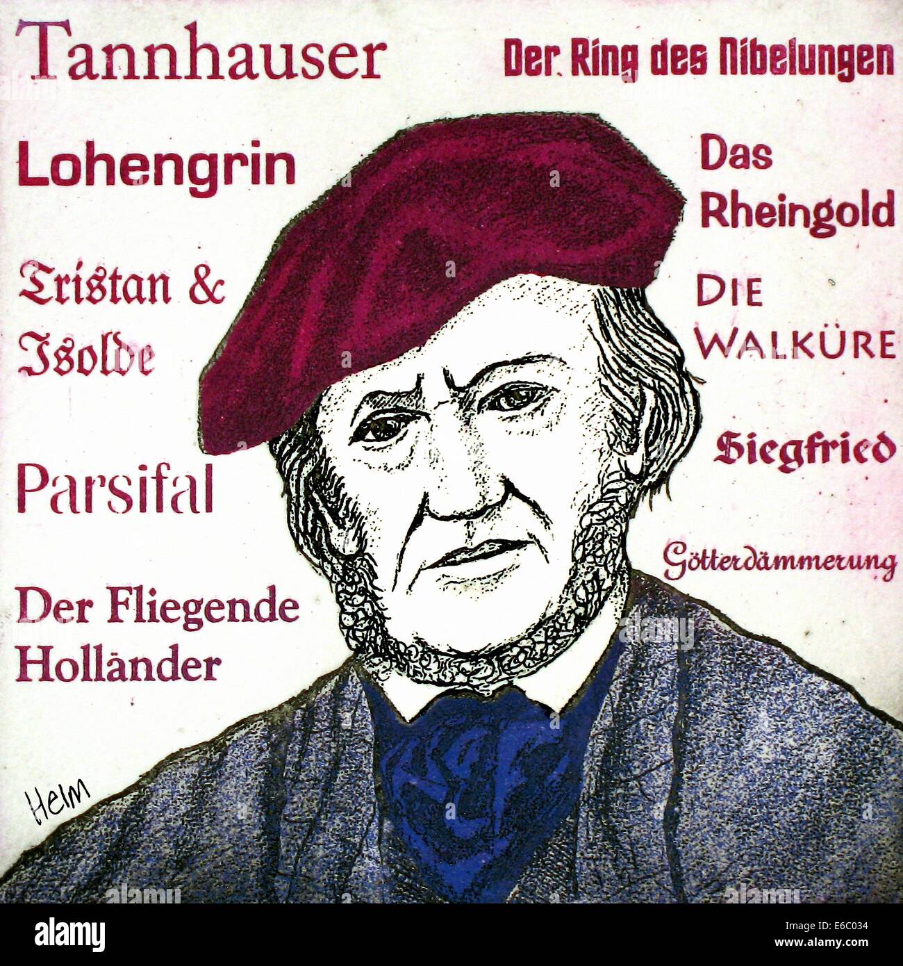 Richard Wagner, portrait, German composer,1813 -1883 Stock Photo - Alamy