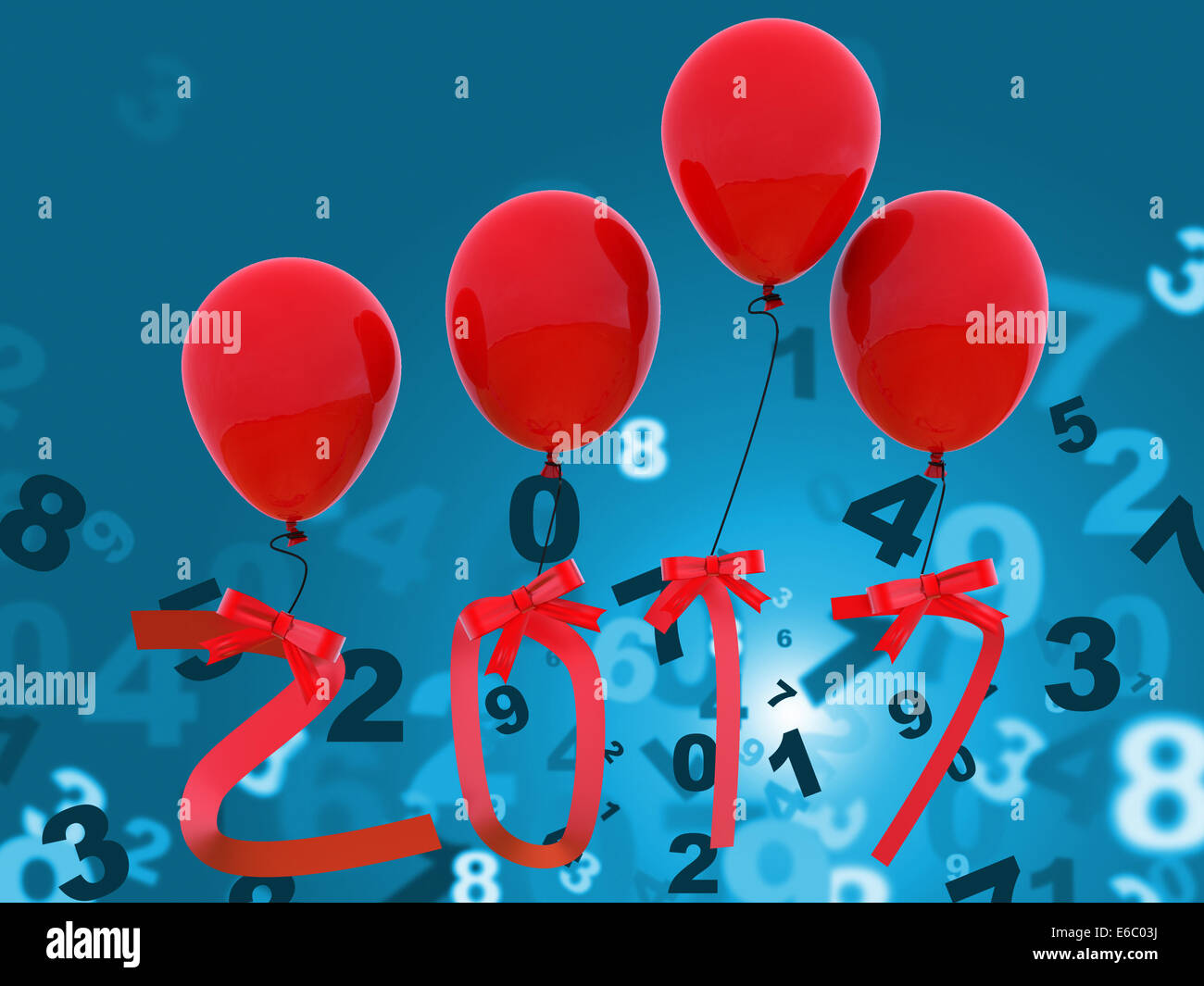 New Year Meaning Two Thousand Seventeen And Twenty Seventeen Stock ...