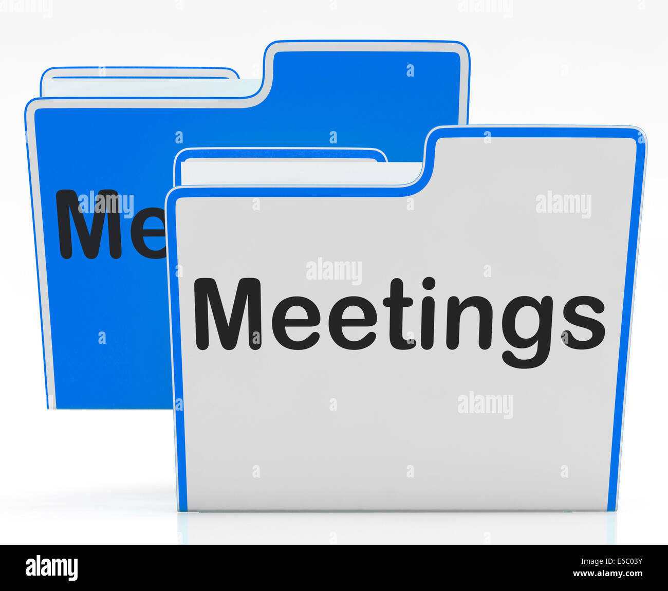 Files Meetings Indicating Talk Paperwork And Agenda Stock Photo - Alamy