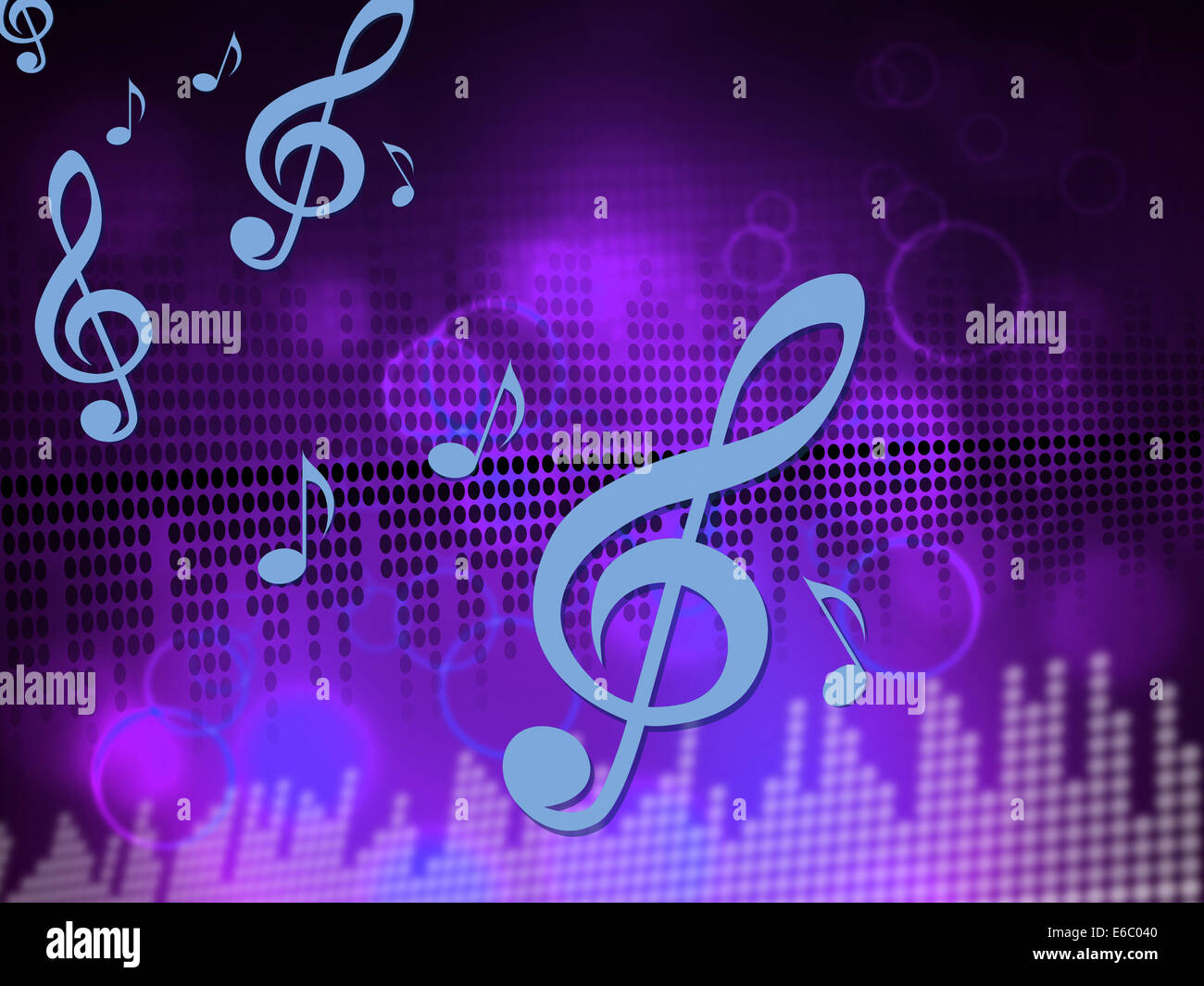 Music Equaliser Indicating Sound Track And Soundtrack Stock Photo - Alamy