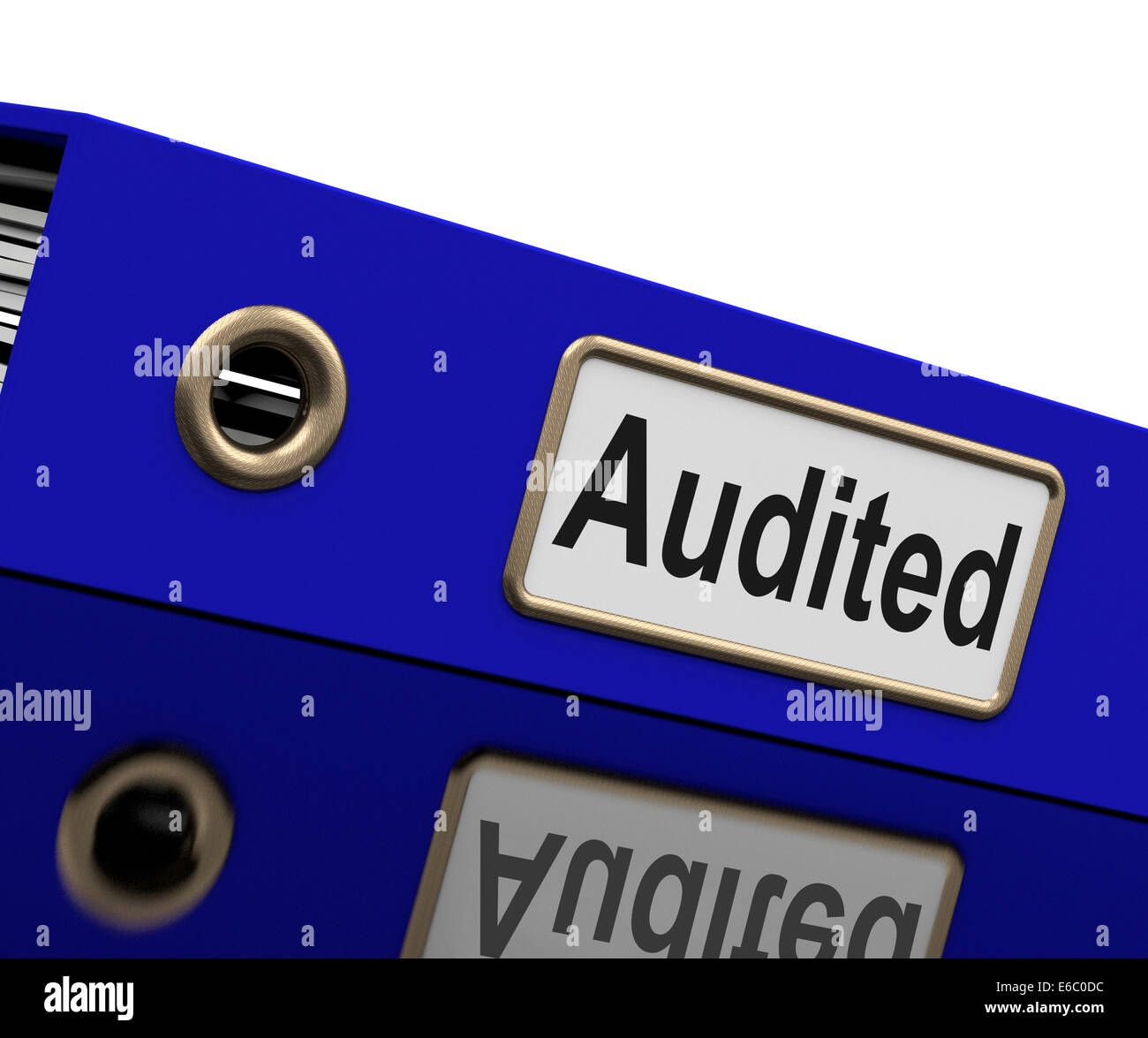 Audit Audited Showing Business Files And Document Stock Photo - Alamy