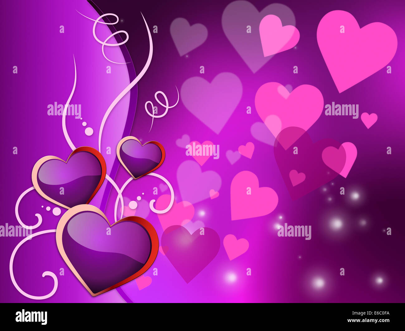 Background Hearts Indicating Abstract Romance And Valentine Stock Photo ...