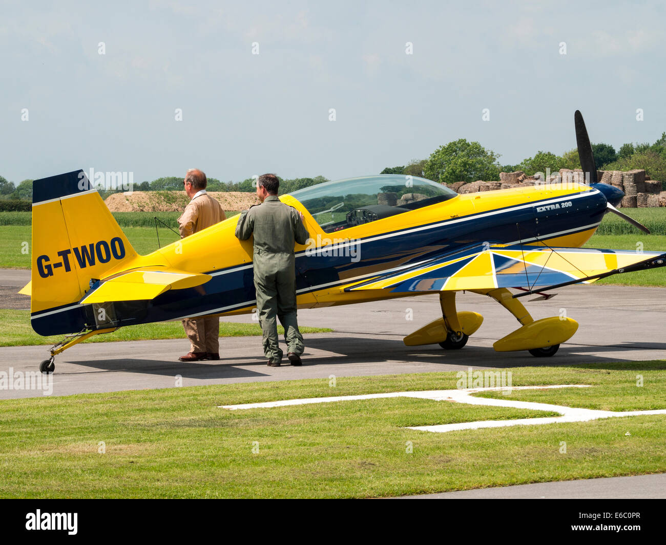 Russian built Extra 200 aerobatic airoplane at Breighton airfield,north ...
