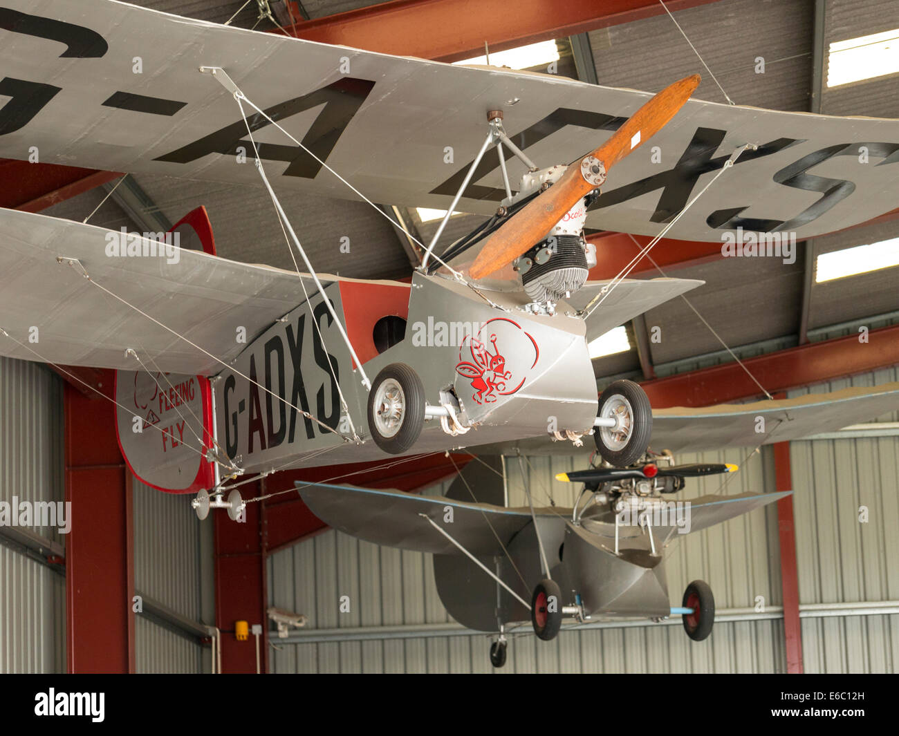 A Flying Flea monoplane, a classic civil aircraft at Breighton general ...