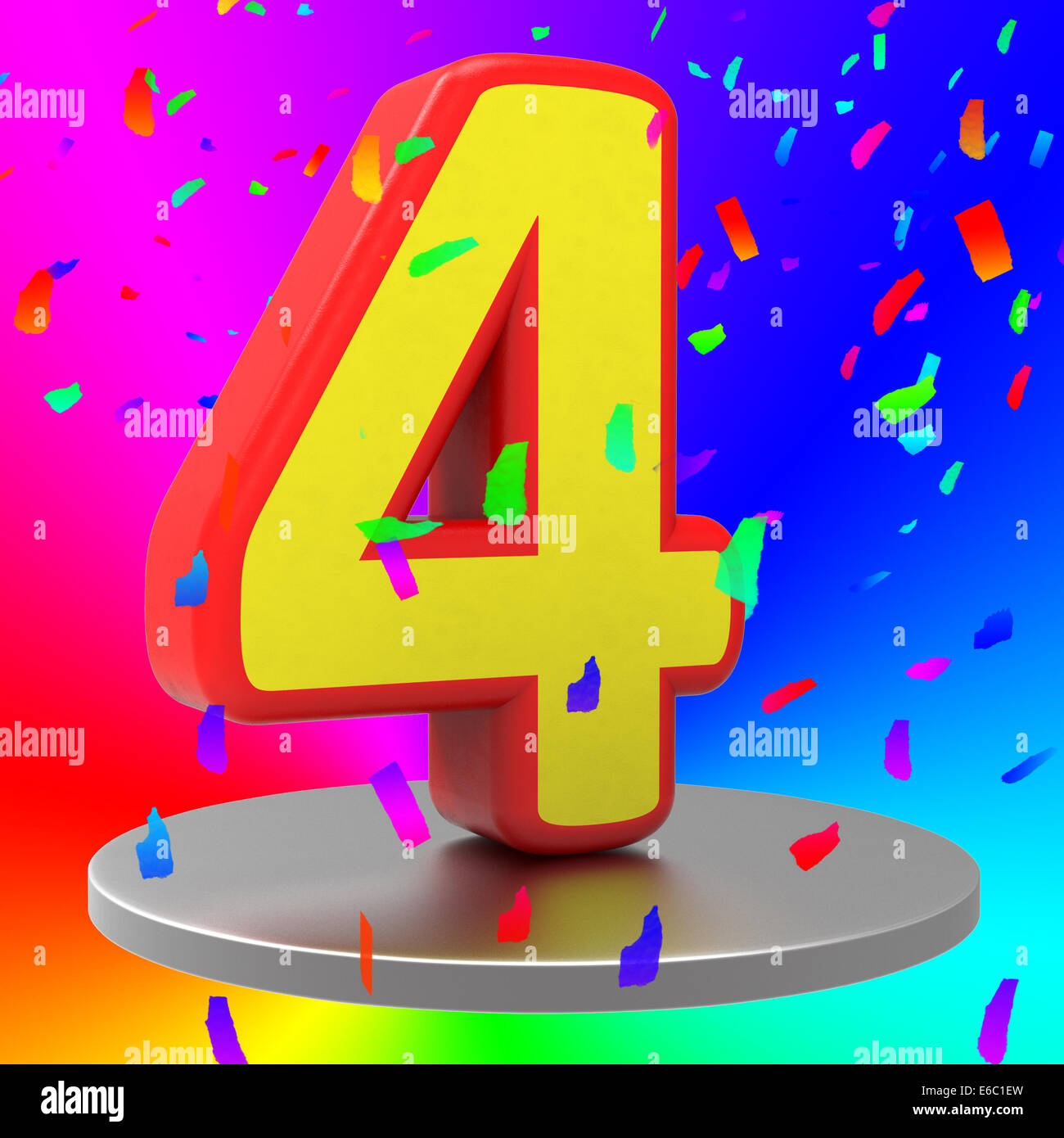 Happy fourth birthday Cut Out Stock Images & Pictures - Alamy