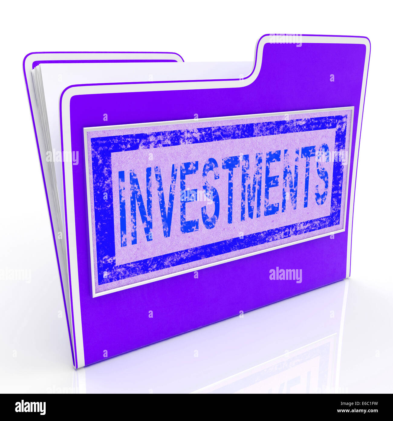 File Investments Indicating Folders Folder And Savings Stock Photo - Alamy