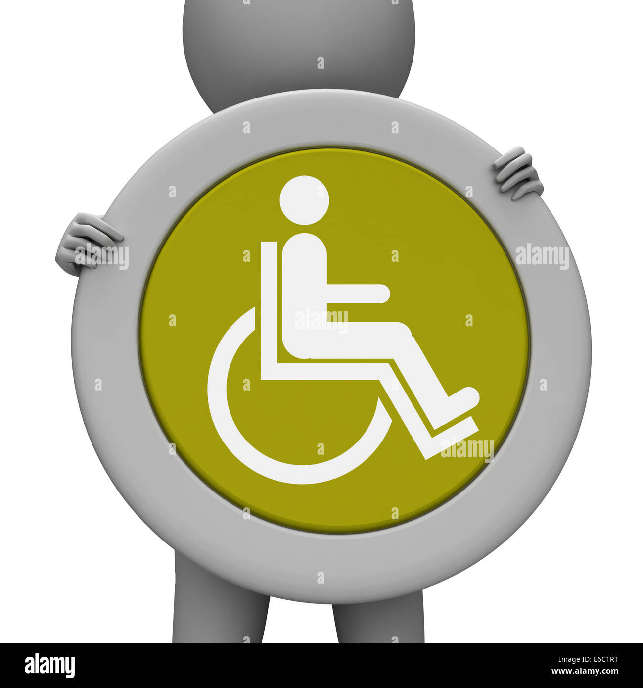 Wheelchair Sign Indicating Disable Message And Hospital Stock Photo - Alamy