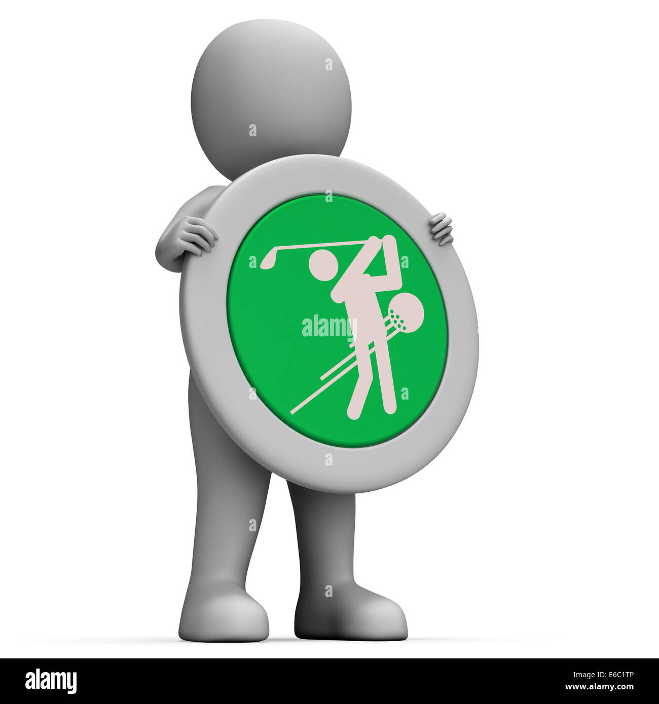 Golf Sign Representing Golfer Golf-Club And Golfing Stock Photo - Alamy