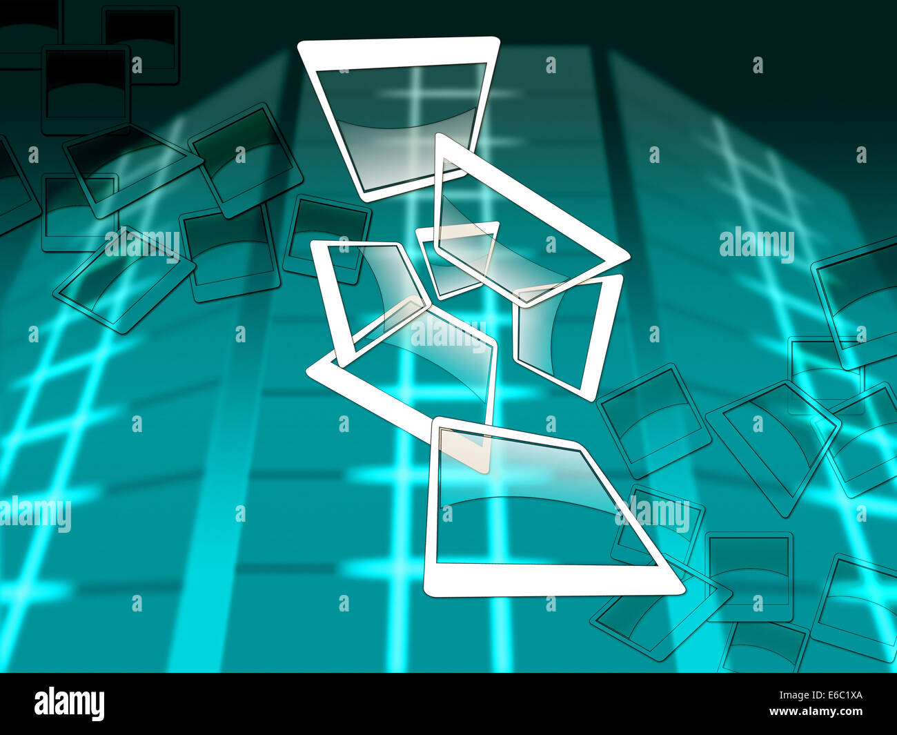 Squares Glow Showing Light Burst And Backgrounds Stock Photo - Alamy