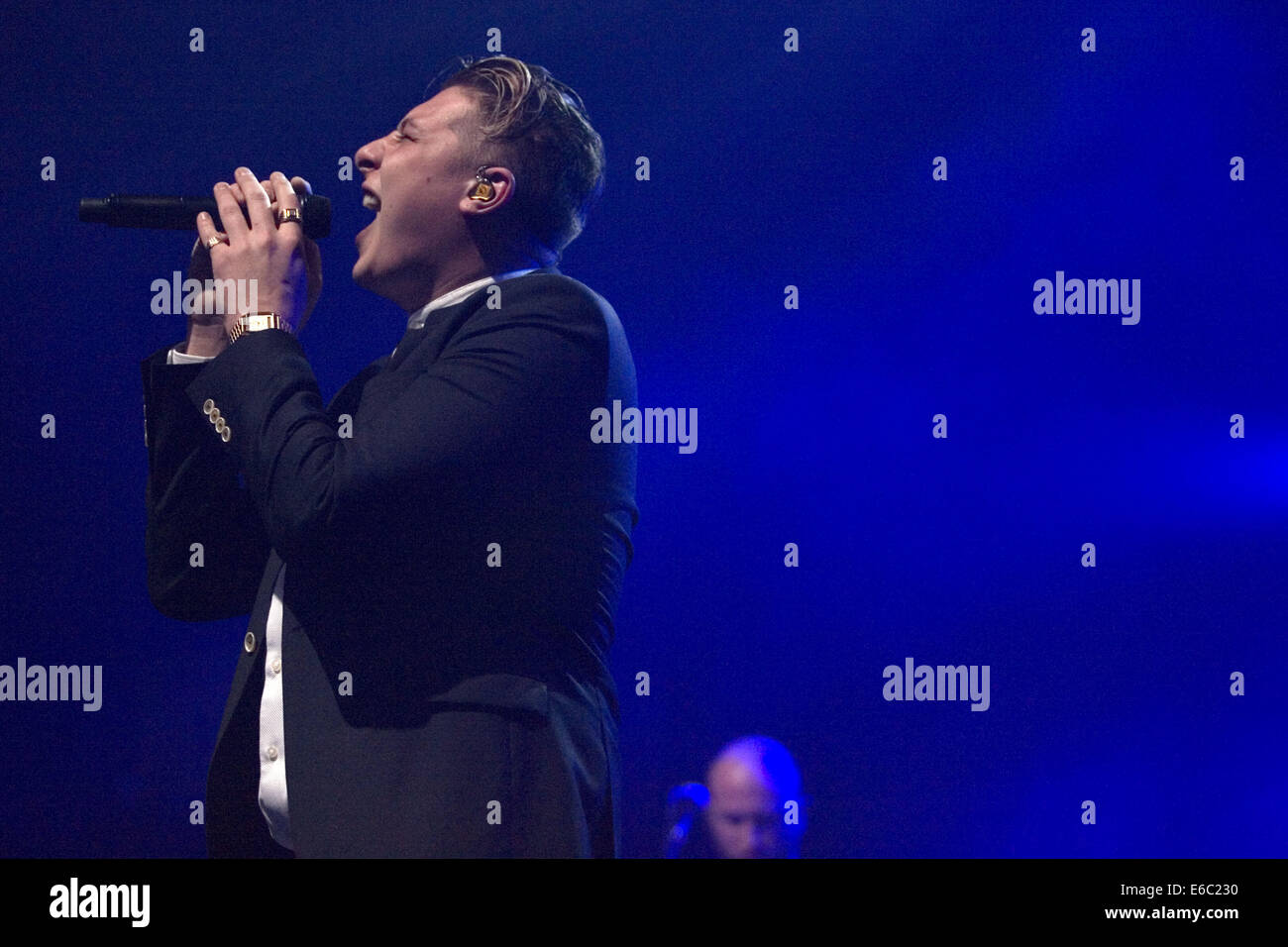 John Newman performing live on stage at the O2 Academy in Glasgow ...