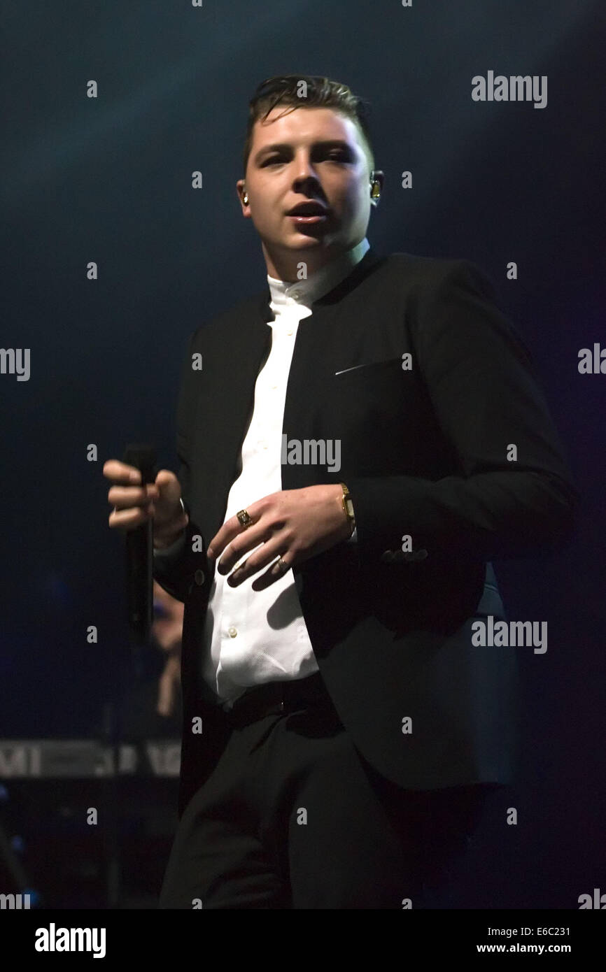 John Newman performing live on stage at the O2 Academy in Glasgow ...