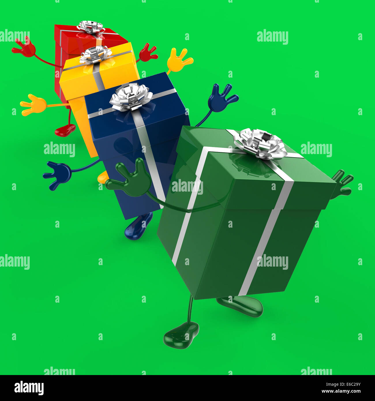 Giftboxes Celebration Representing Gift-Box Surprise And Fun Stock ...