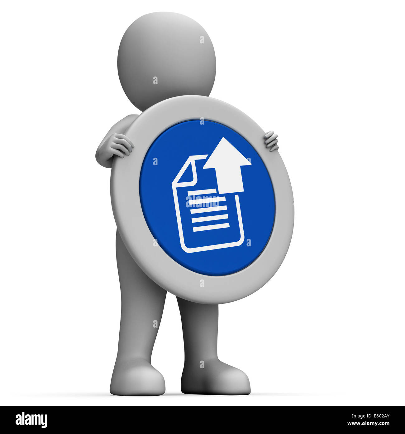 Upload Sign Showing Cloud Storage And Message Stock Photo - Alamy