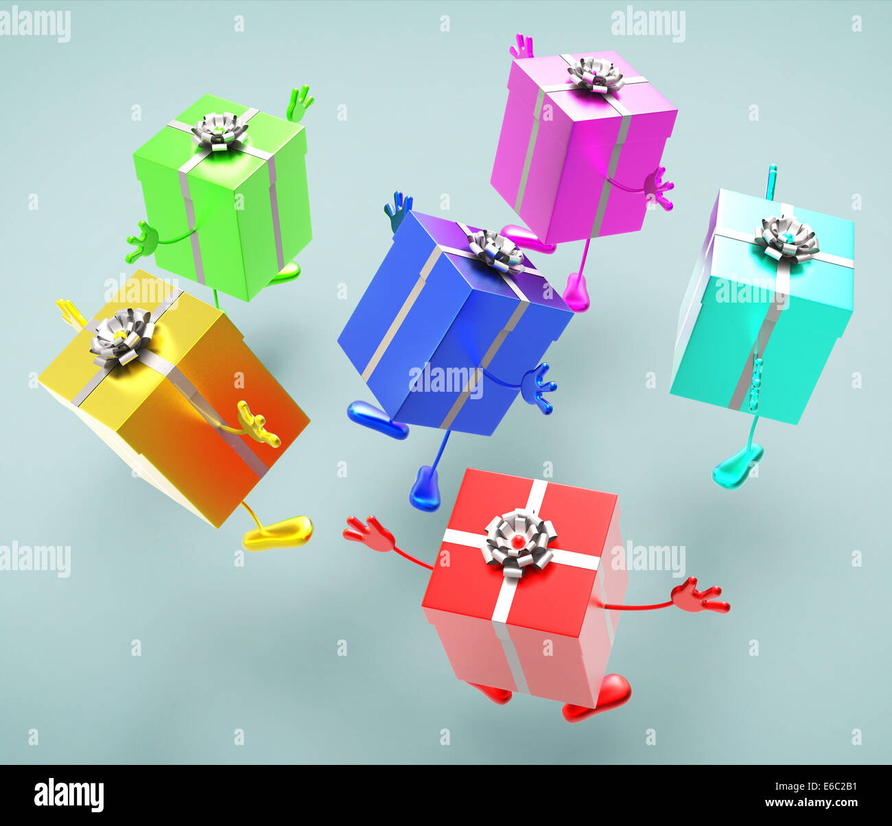 Giftboxes Celebration Showing Celebrate Package And Celebrations Stock ...