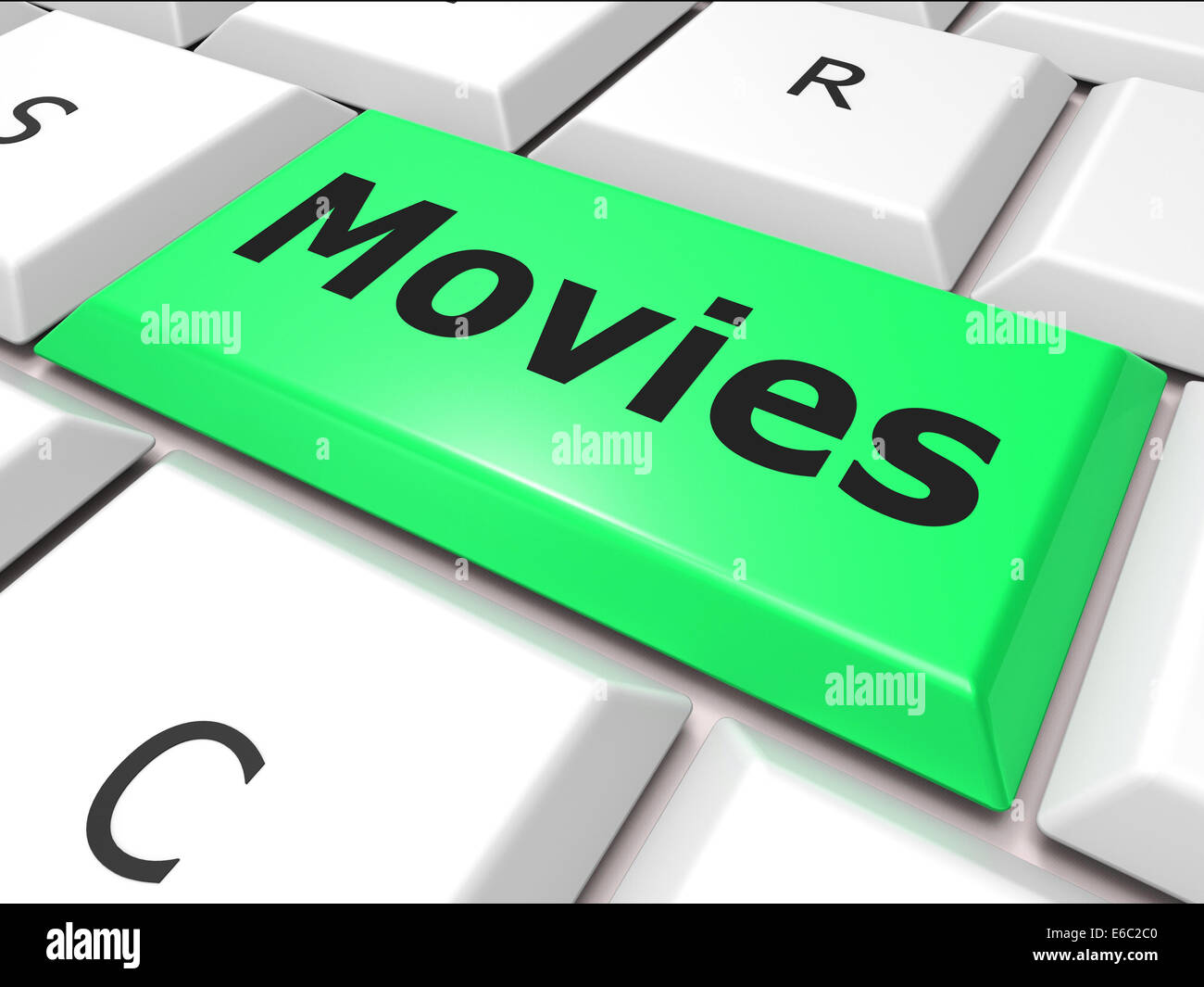 Movies Online Representing World Wide Web And Motion Picture Stock ...