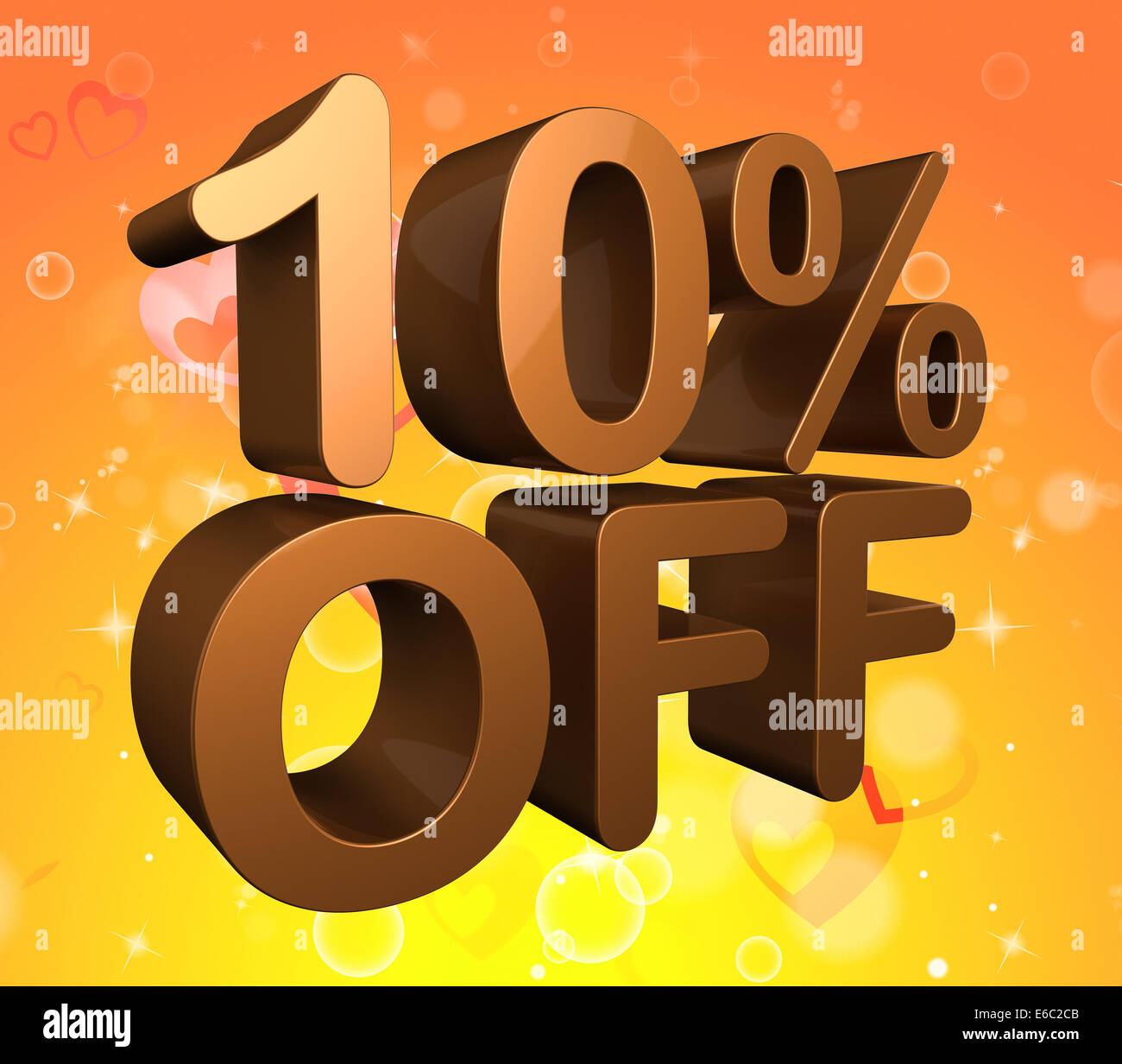 Ten Percent Off Representing Savings 10 And Save Stock Photo - Alamy