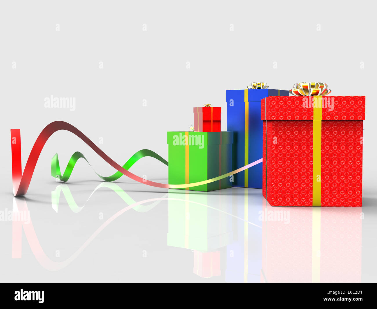 Giftboxes Celebration Showing Package Giving And Cheerful Stock Photo ...