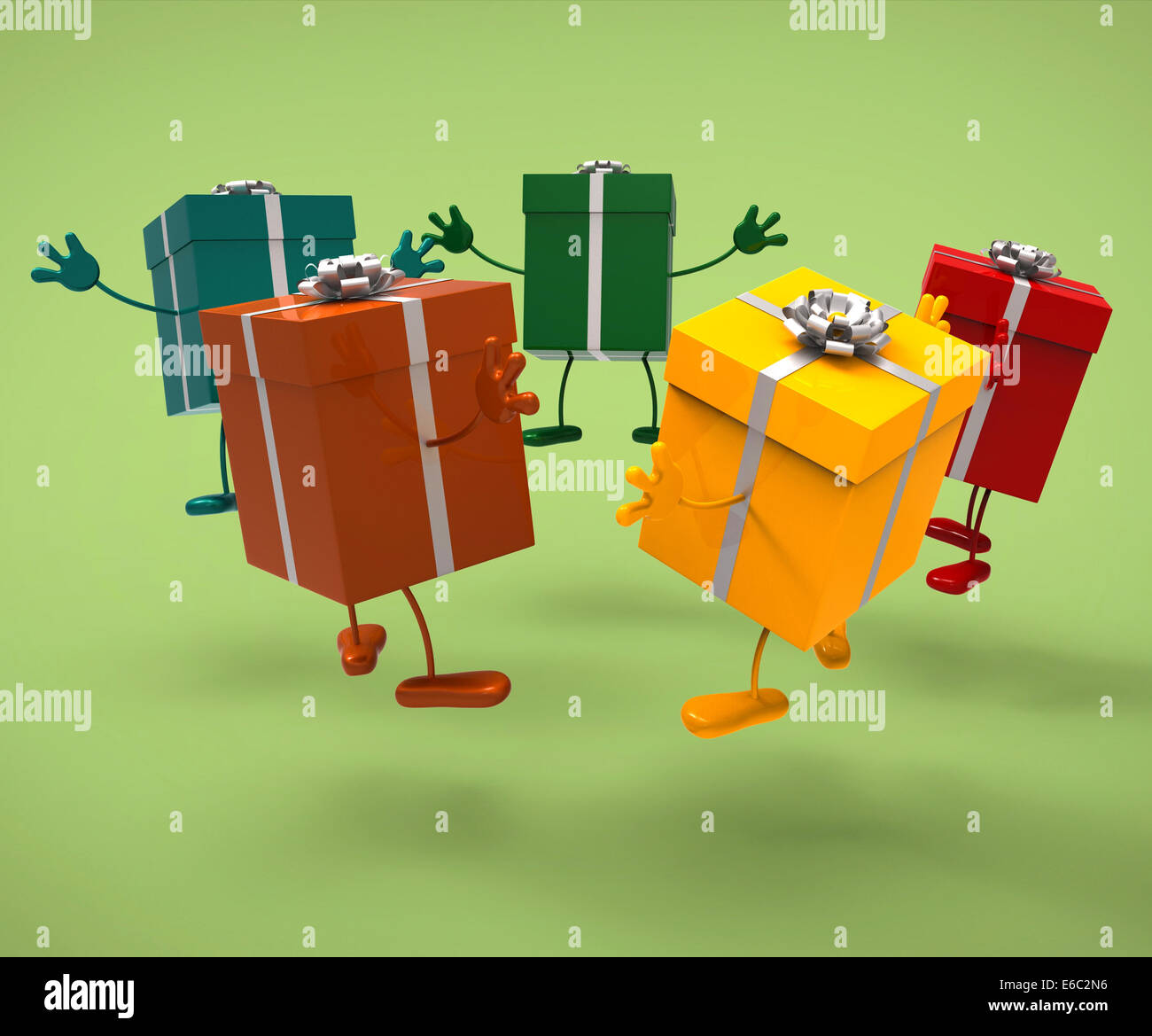 Giftboxes Celebration Indicating Fun Celebrate And Present Stock Photo ...