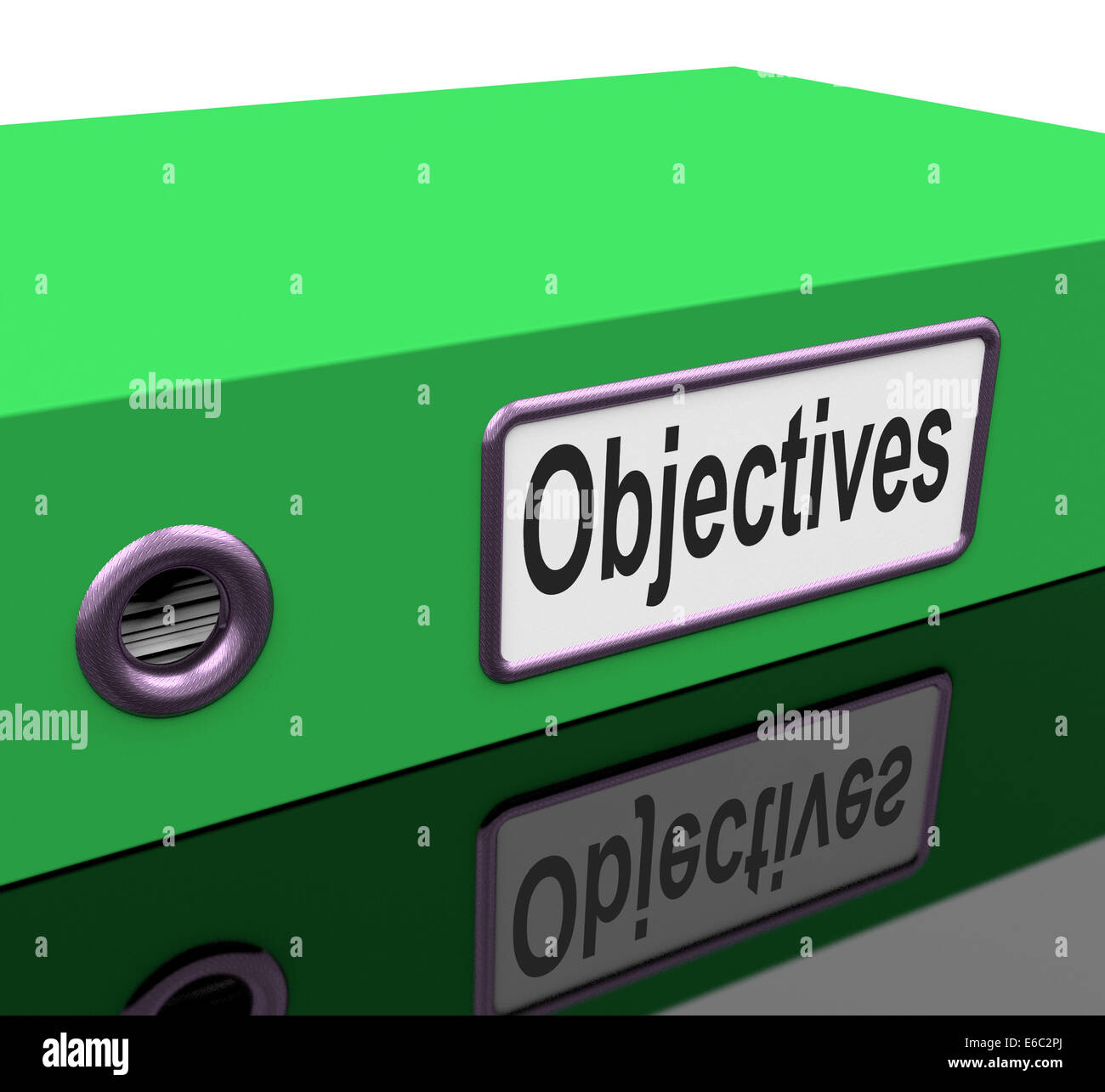 Objectives File Indicating Goals Aim And Organization Stock Photo - Alamy